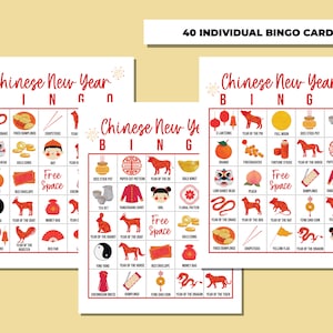 Chinese New Year BINGO Game, Printable Game for Classroom Activity ...