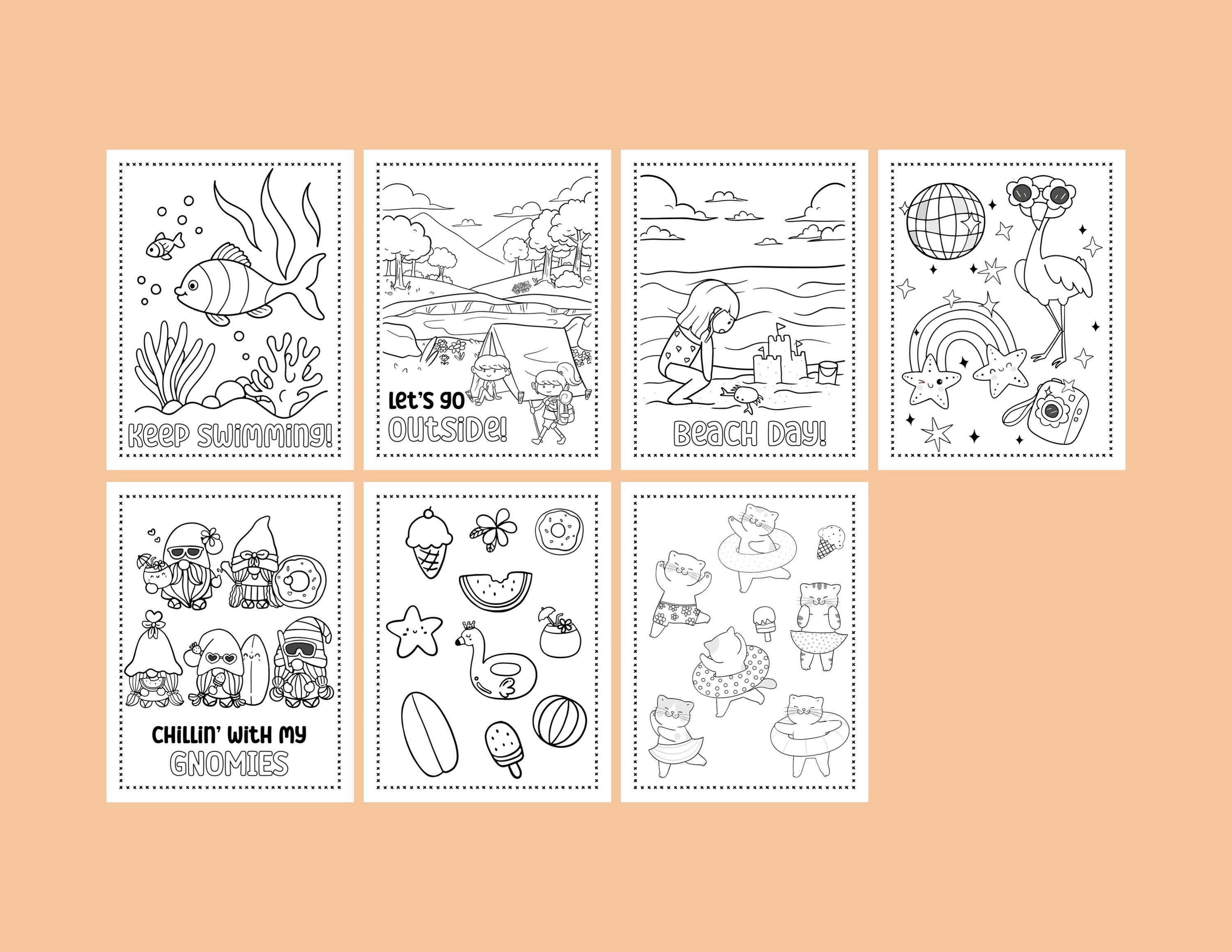 Kids Summer Coloring Pages, 15 Printable Summer Coloring Pages for Kids ...