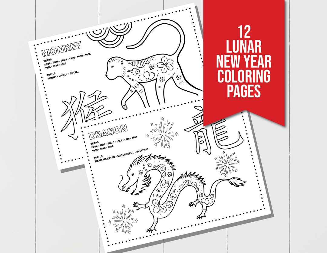 Chinese New Year Coloring Pages, Chinese New Year Kids Activities, Year ...