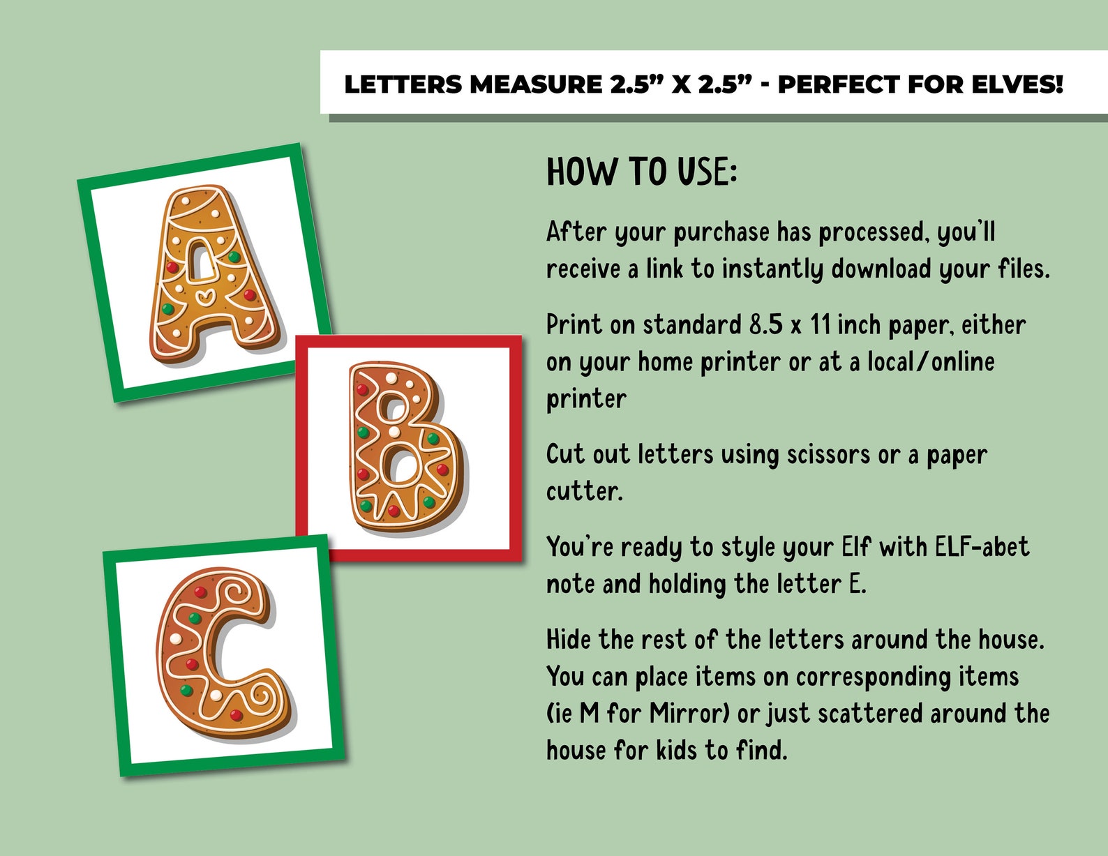 Elf-abet Scavenger Hunt for Your Holiday Elf Quick Props for - Etsy