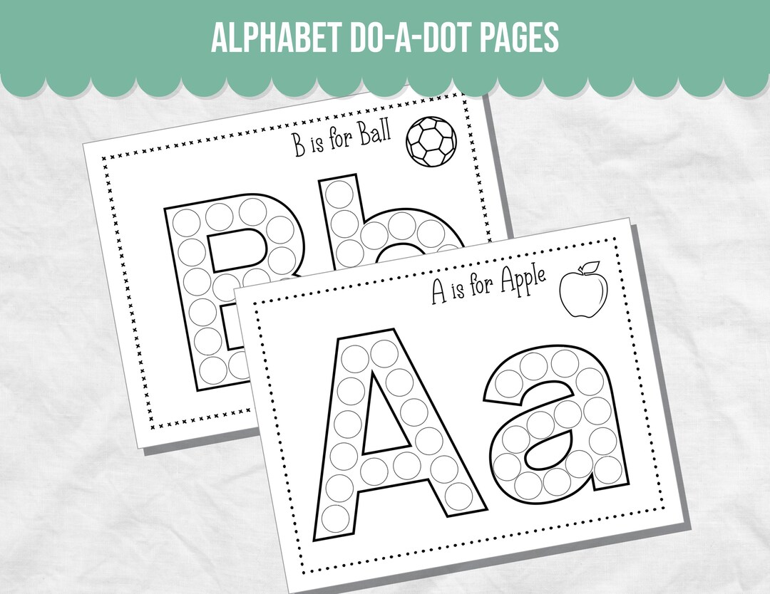Alphabet Do-a-dot Activity Pages, Perfect for Toddler Activity, Dot ...