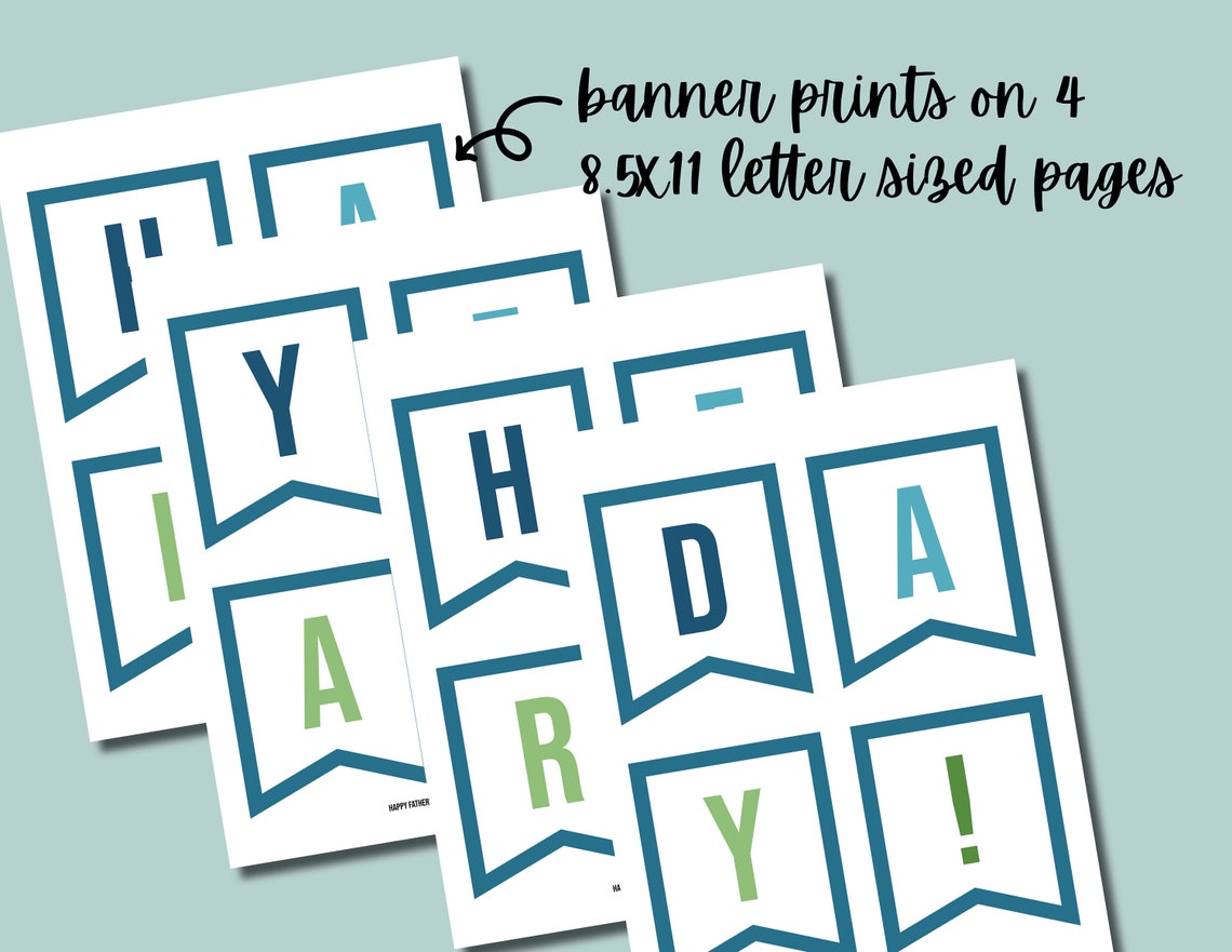 Happy Fathers Day Banner Printable Bunting for Home - Etsy