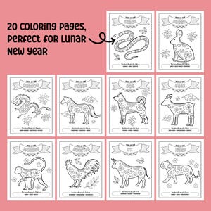 Lunar New Year Printable Activity Bundle With Coloring Pages, Word ...