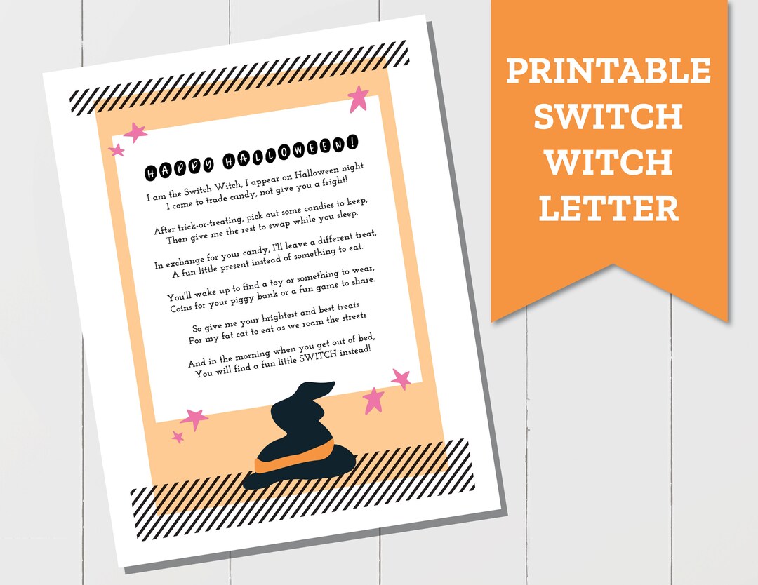 Switch Witch Printable Letter Letter From the Switch Witch - Etsy
