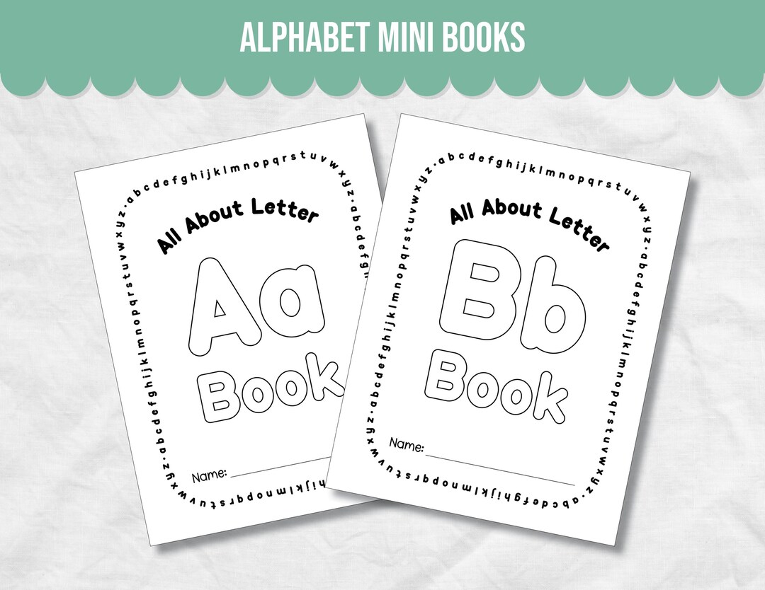 Alphabet Mini Book for Learning the Alphabet and Letter Recognition ...