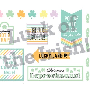 Leprechaun Trap Printable Elements for St Patricks Day DIY - Etsy