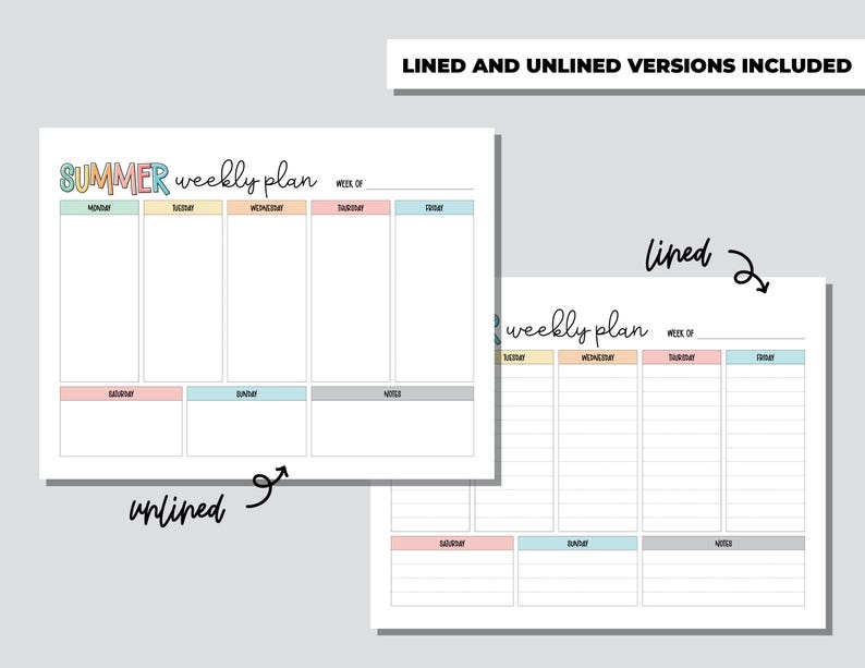 EDITABLE Summer 2026 Weekly Schedule for Kids Printable to Plan All ...