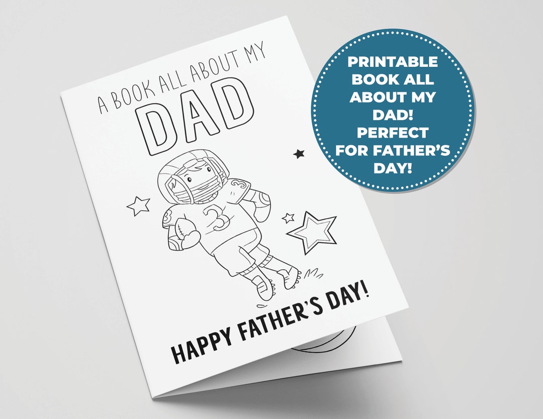 All About Dad Printable Book for Father's Day, Perfect Father's Day ...