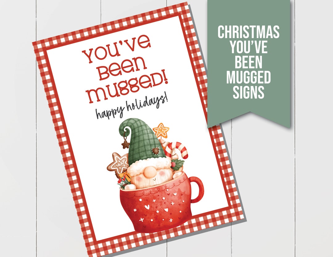 You've Been Mugged Game, Printable You've Been Mugged Kit, Christmas ...