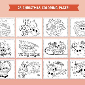 Retro Christmas Coloring Pages for Kids - 28 Groovy and Festive ...