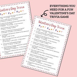 Valentine Trivia Game Valentine Party Game Pub Trivia Ice - Etsy