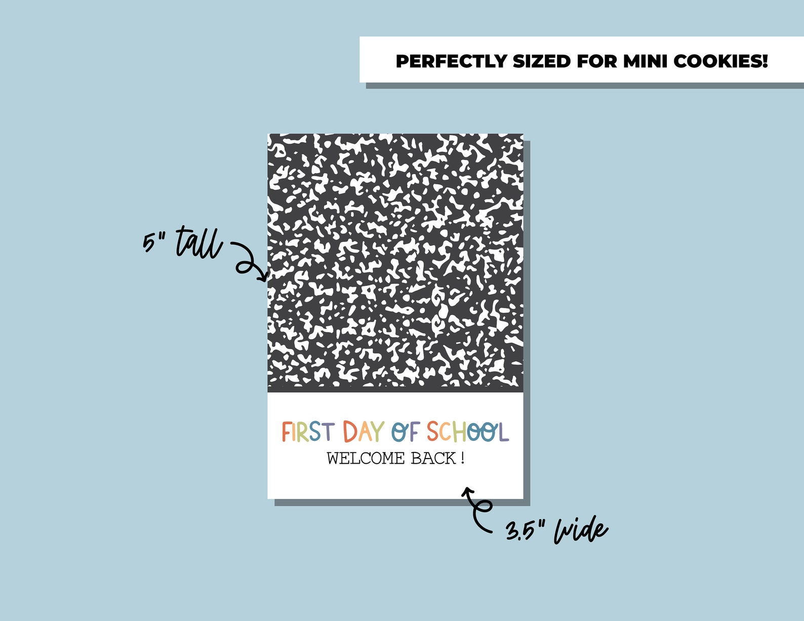 Back to School Mini Cookie Card Printable Mini Cookie Card - Etsy