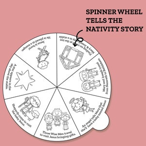 The Nativity Story Spinner Wheel Printable, Perfect Christian Christmas ...