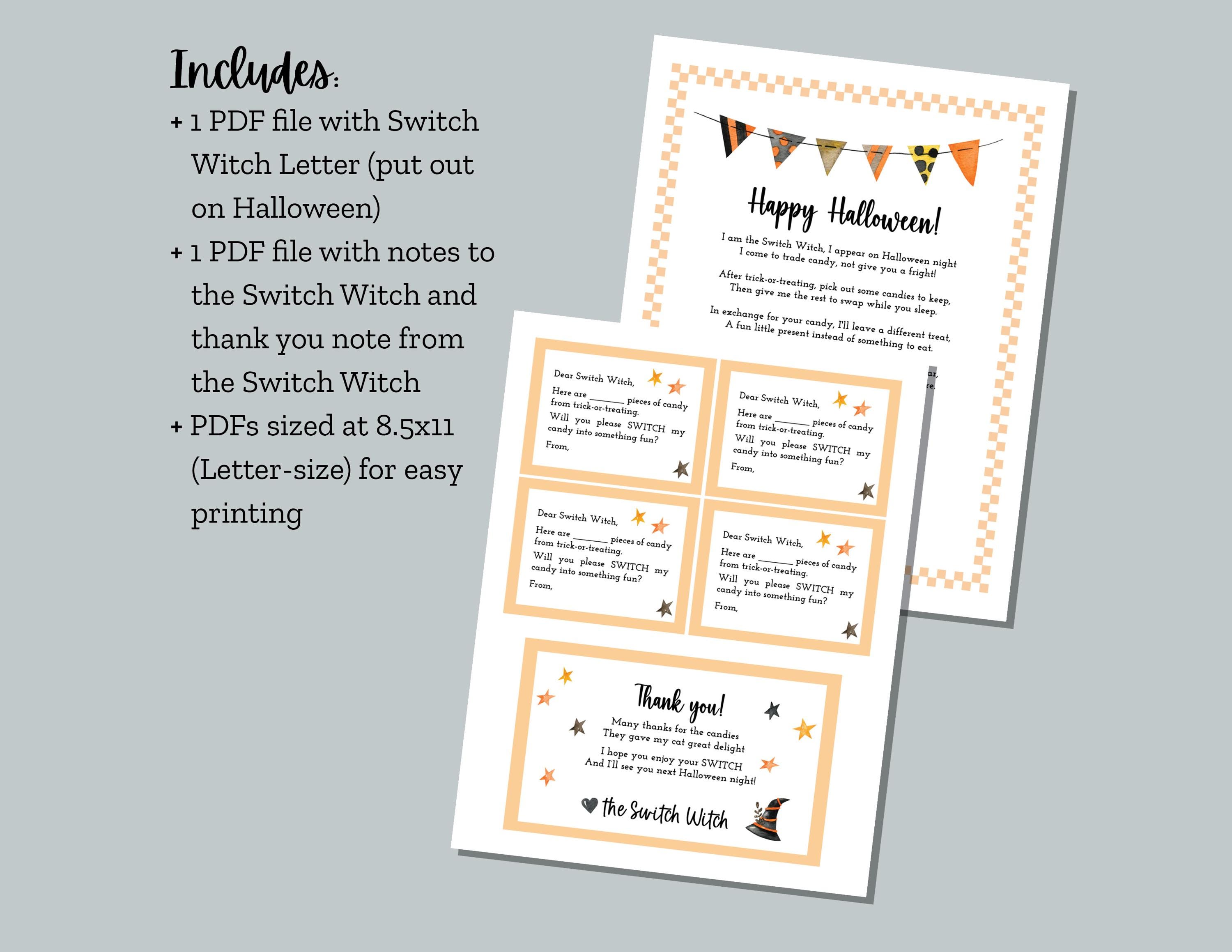 Switch Witch Printable Letter, Letter From the Switch Witch, Kids ...