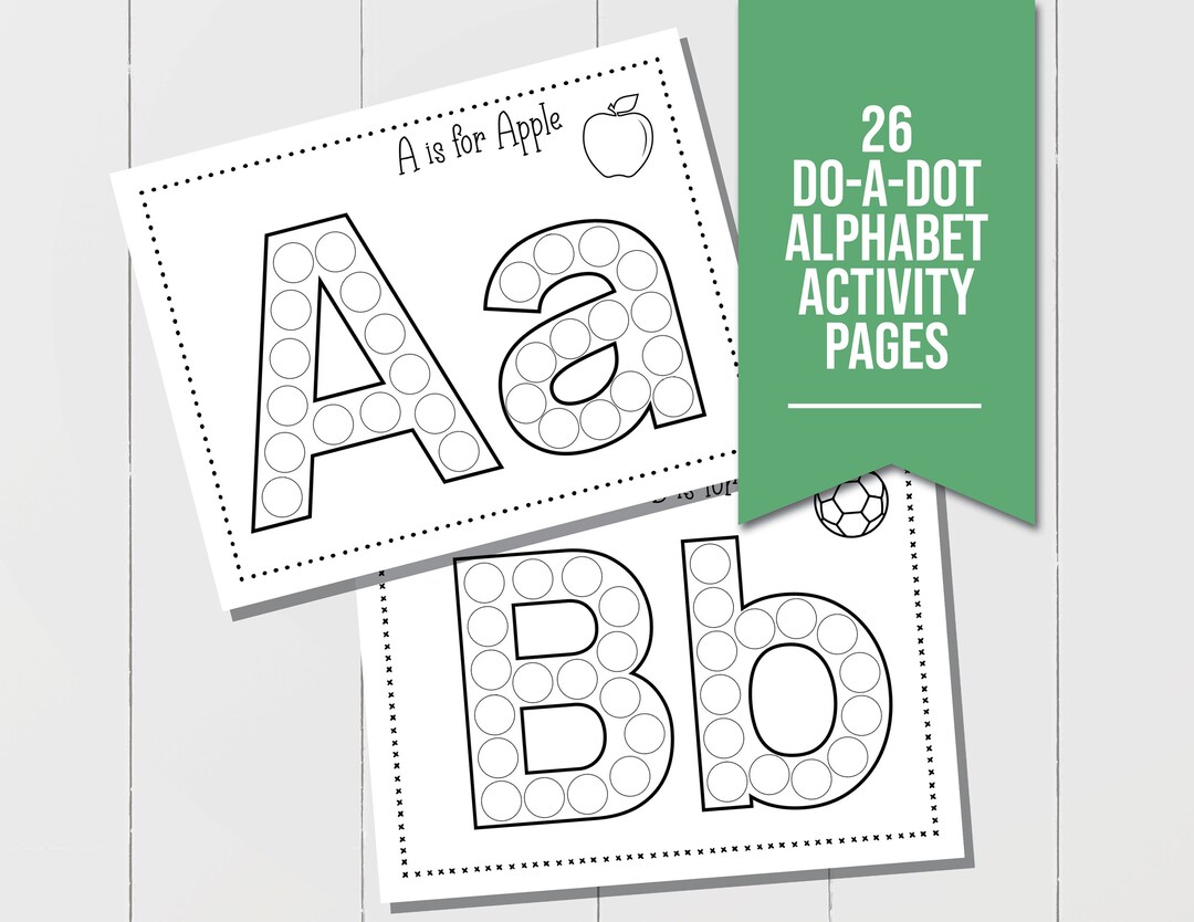 Alphabet Do-a-dot Activity Pages, Perfect for Toddler Activity, Dot ...
