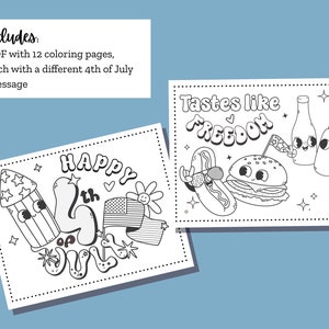 4th of July Coloring Pages Featuring a Retro, Groovy Design Perfect ...
