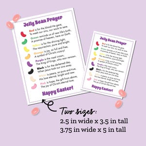 Christian Jelly Bean Prayer Treat Bag Tag, Perfect for Easter Basket ...