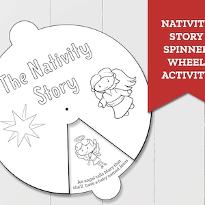 The Nativity Story Spinner Wheel Printable Perfect Christian - Etsy
