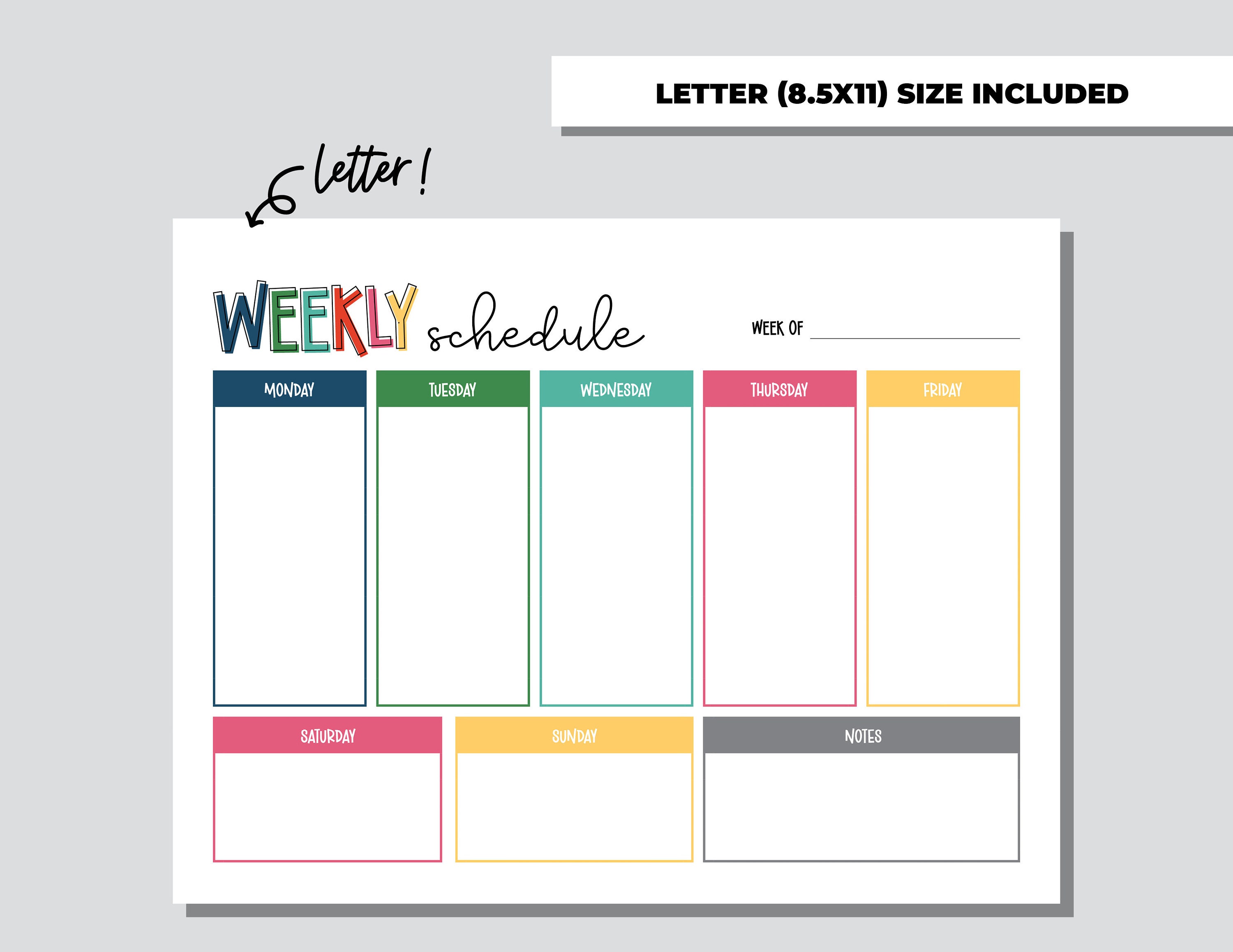 EDITABLE Weekly Schedule for Kids Printable to Plan All Your Activities ...