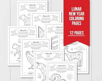 Chinese Zodiac Coloring Pages, Chinese New Year Kids Activity Book ...