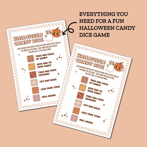 Retro Halloween Candy Dice Game, Fun Halloween Game for Office Party ...