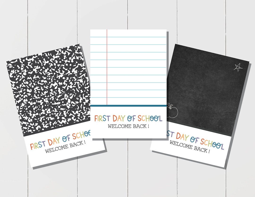 Back to School Mini Cookie Card, Printable Mini Cookie Card for 1st Day ...