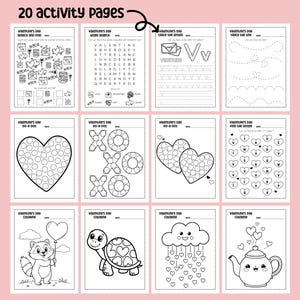 Preschool Valentine's Day Worksheet Bundle, Valentines Day Activities ...