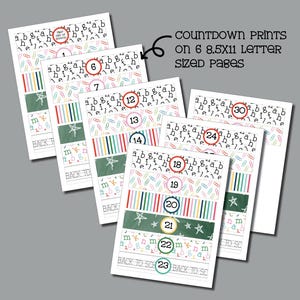 First Day of School Countdown Printable, Back to School Decoration ...