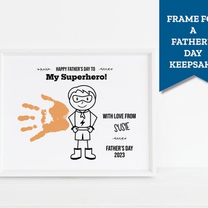 Fathers Day Handprint Art Bundle, Handprint Art Printable for Fathers ...