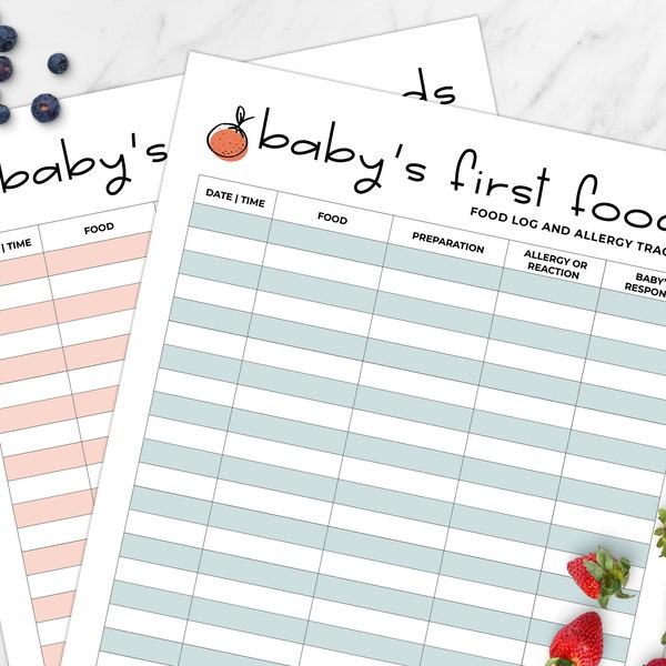 Food Chart for Babies - Etsy