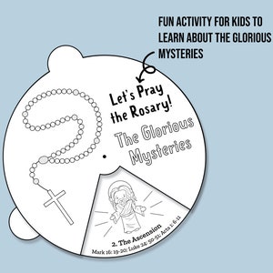 Learning the Rosary Printable Featuring the Glorious Mysteries in a ...