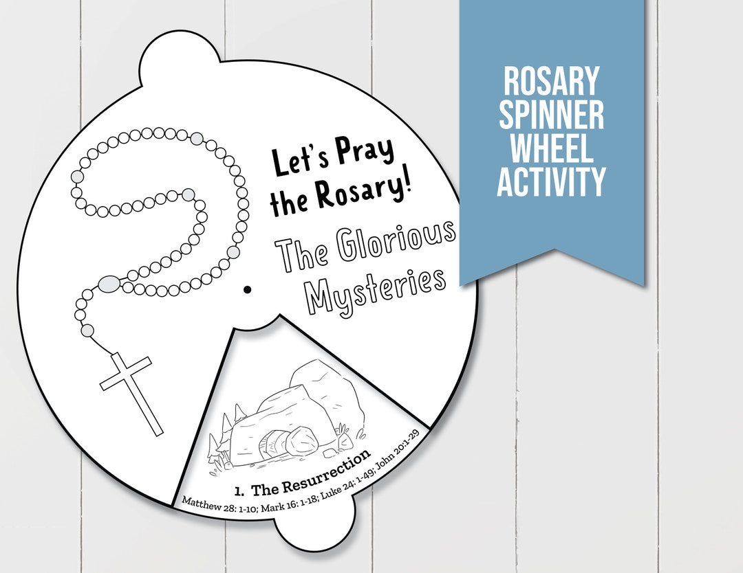 Learning the Rosary Printable Featuring the Glorious Mysteries in a ...