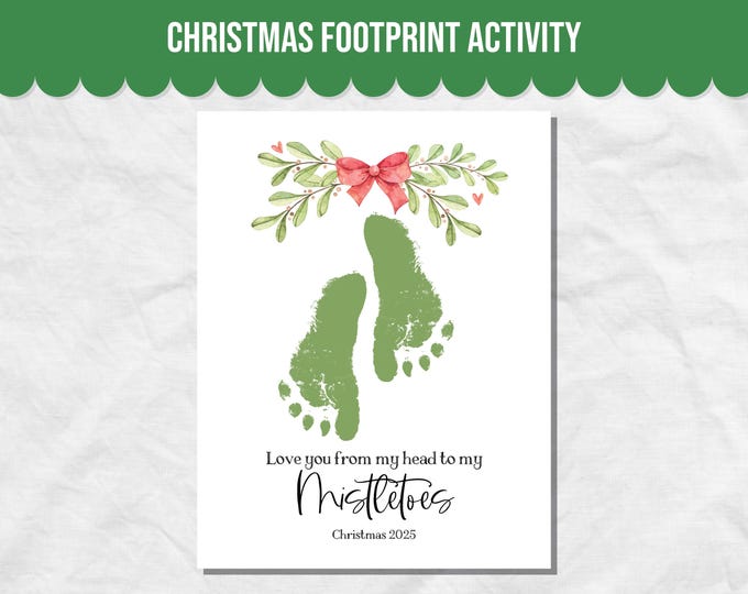 20 Christmas Handprint Craft Bundle,baby First Christmas Handprint ...