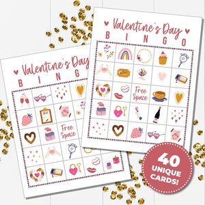Valentine's Day BINGO Game, Printable Game for Classroom Activity, Love ...