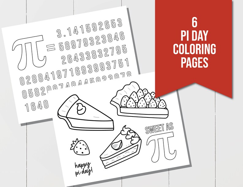 Pi Day Coloring Pages Happy Pi Day Kids Activities Pi Day - Etsy