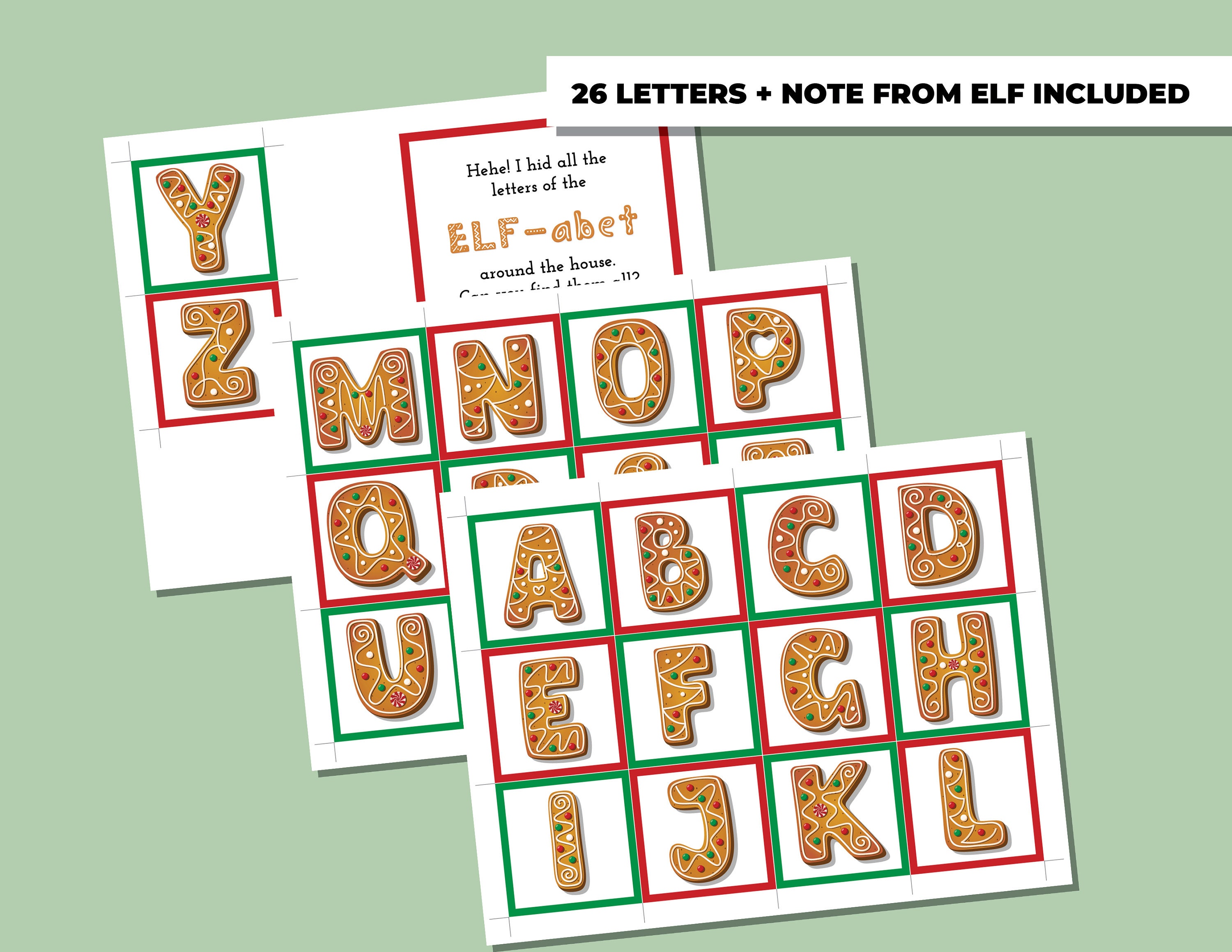 Elf-abet Scavenger Hunt for Your Holiday Elf Quick Props for - Etsy