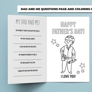 All About Dad Printable Book for Father's Day, Perfect Father's Day ...
