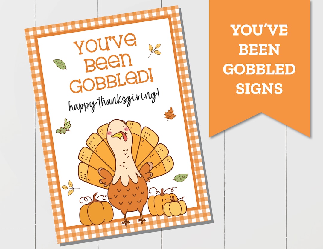 You've Been Gobbled Game Printable You've Been - Etsy