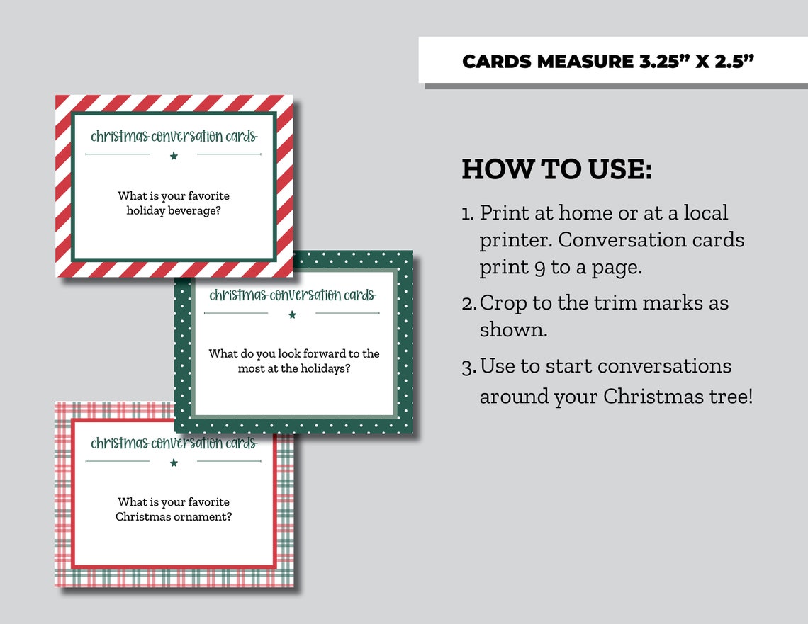 Christmas Ice Breaker Game Conversation Starter for Office - Etsy