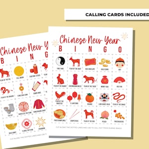 Chinese New Year BINGO Game, Printable Game for Classroom Activity ...