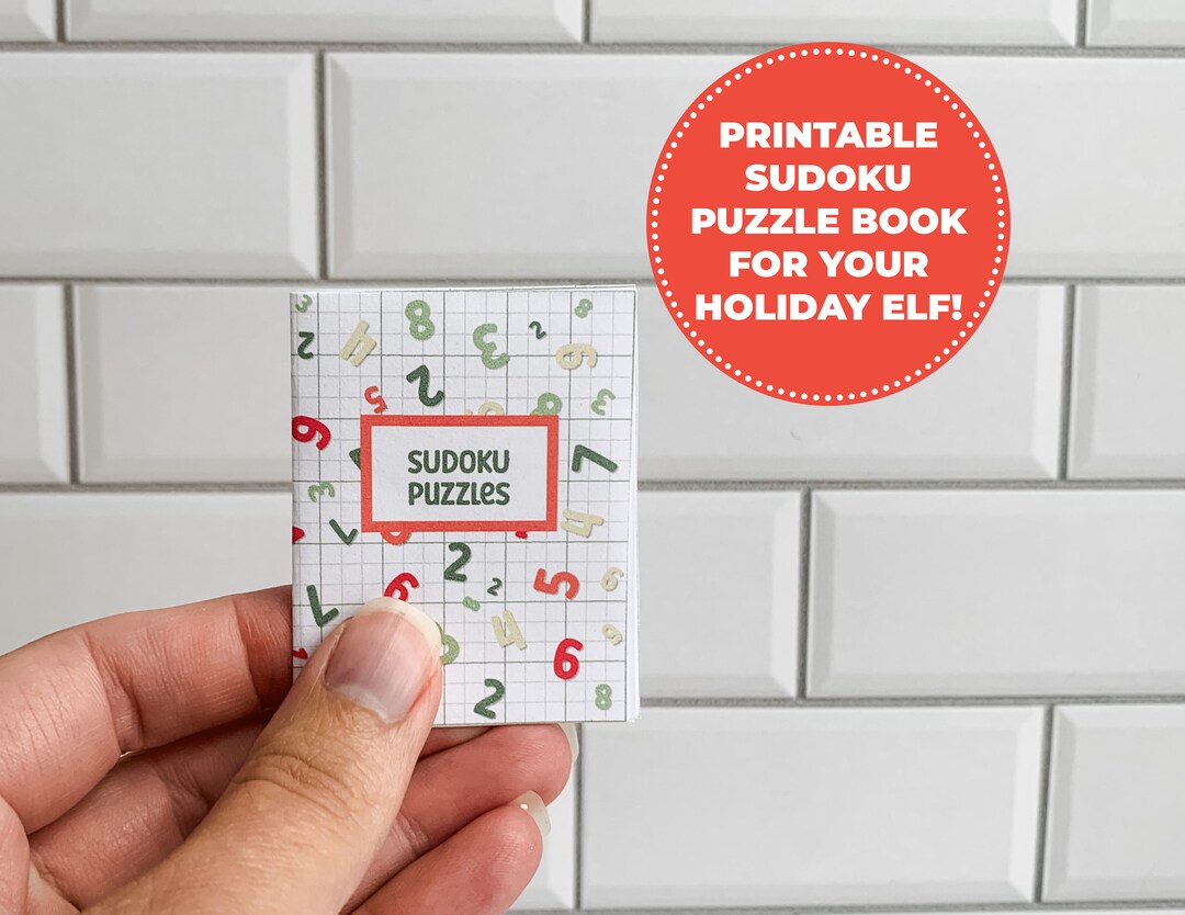 Mini Sudoku Book for Elf Activity Printable Elf Prop Book, Easy Elf ...