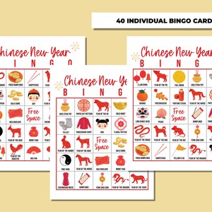 Chinese New Year BINGO Game Printable Game for Classroom - Etsy