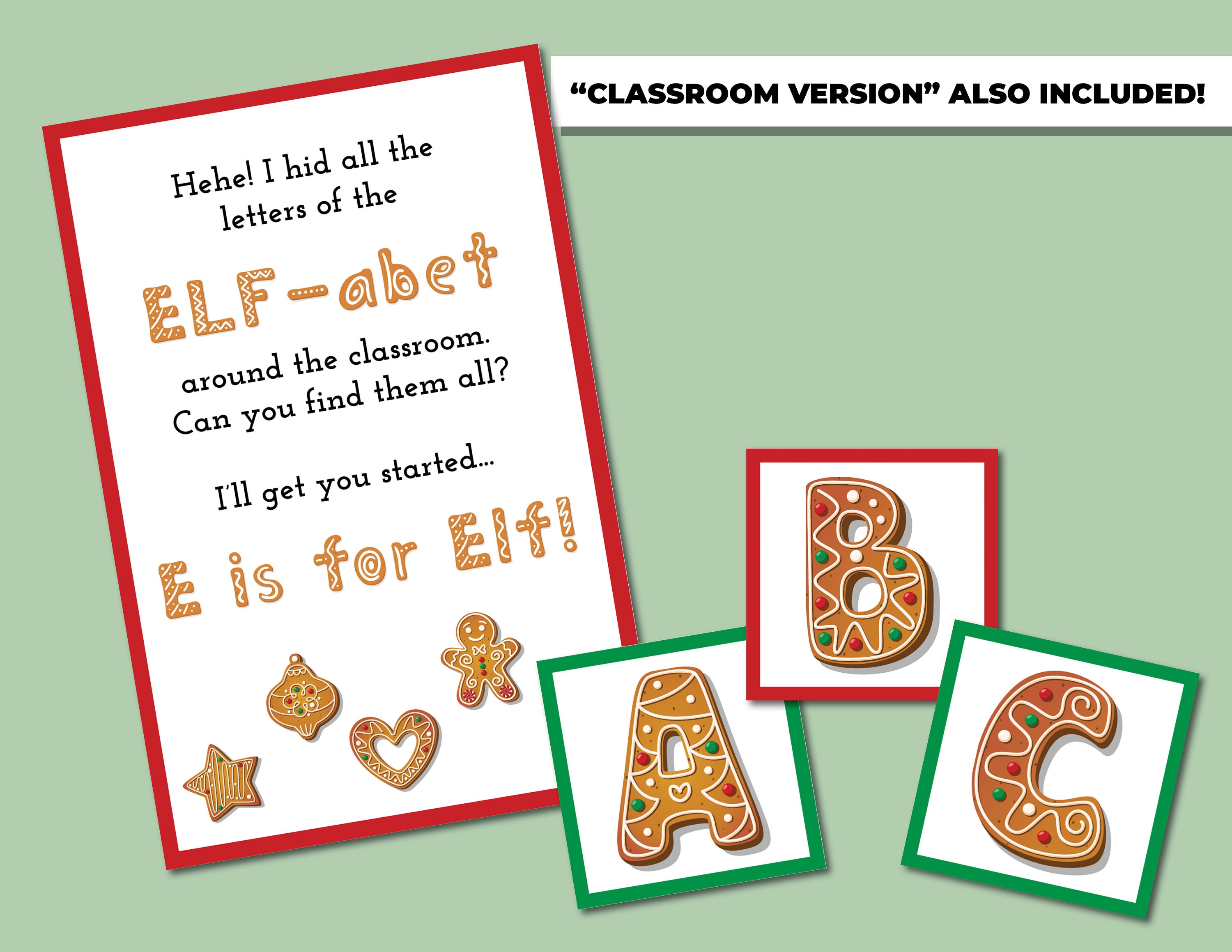 Elf-abet Scavenger Hunt for Your Holiday Elf Quick Props for - Etsy