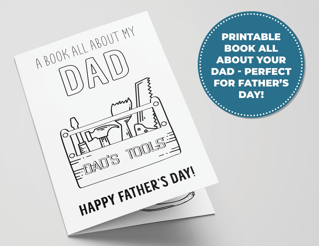 All About Dad Printable Book for Father's Day, Perfect Father's Day ...