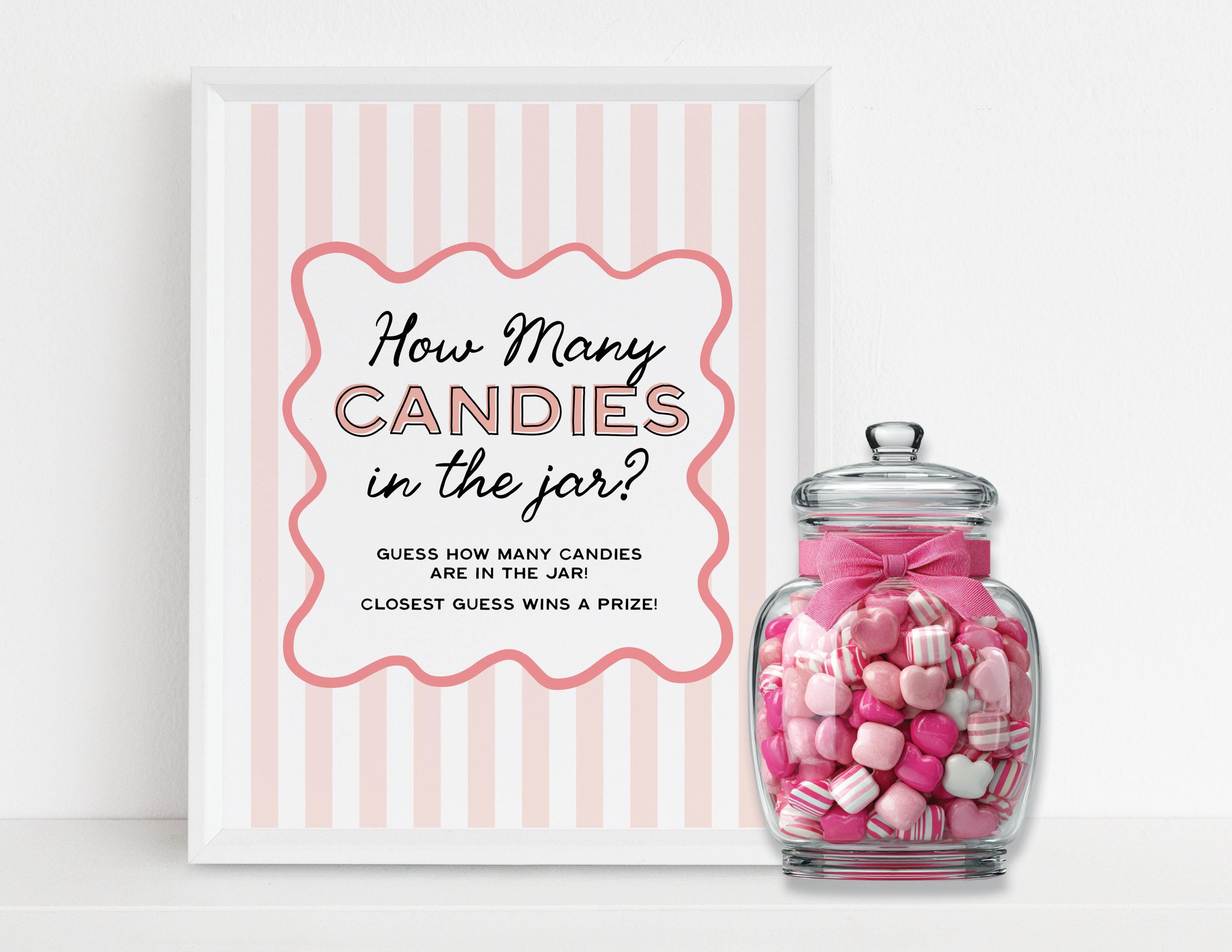 Candy Guessing Game, Guess How Many Candies Sign, Baby Shower Printable ...