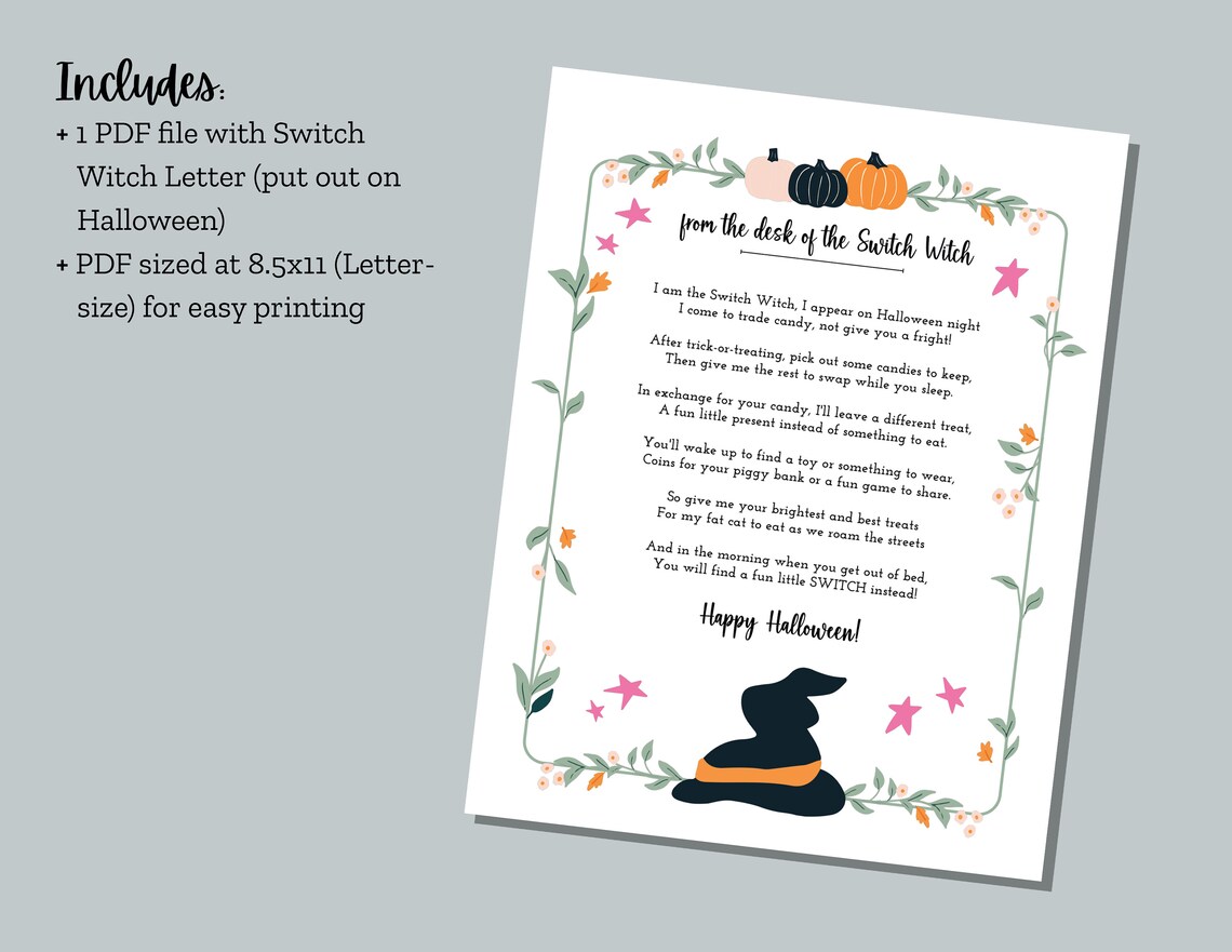 Switch Witch Printable Letter Letter From the Switch Witch - Etsy