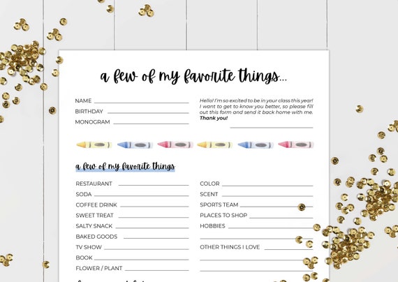 All About the Teacher Printable With Classroom Wishlist - Etsy