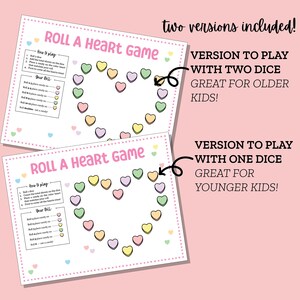 Roll a Heart Candy Dice Game, Fun Valentines Game for Kids, Kids ...