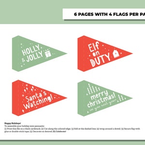 Mini Pennant Flags Perfect for Your Elf This Holiday Season, Christmas ...