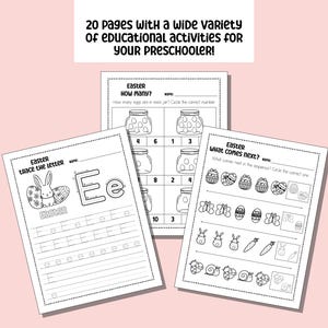 Preschool Easter Worksheet Bundle, Easter Activities for Preschool ...